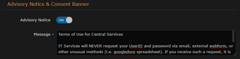 Configuring Appliance Security